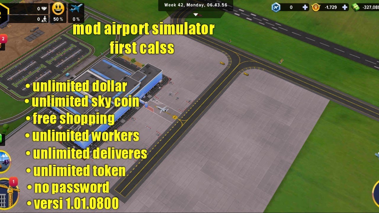 Mod airport simulator first calss versi 1.01.0800 no password - YouTube
