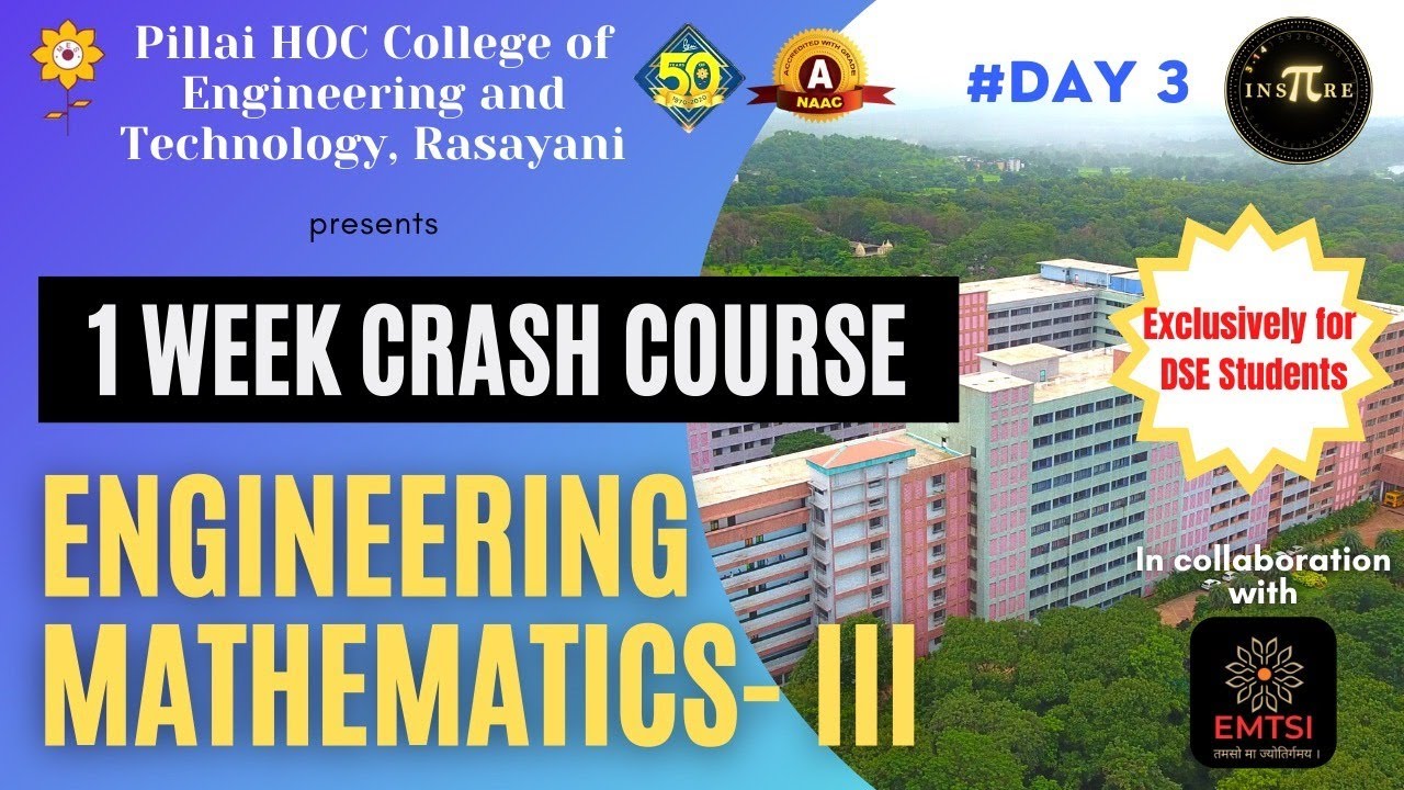 ONE WEEK CRASH COURSE ON ENGINEERING MATHEMATICS-III - YouTube