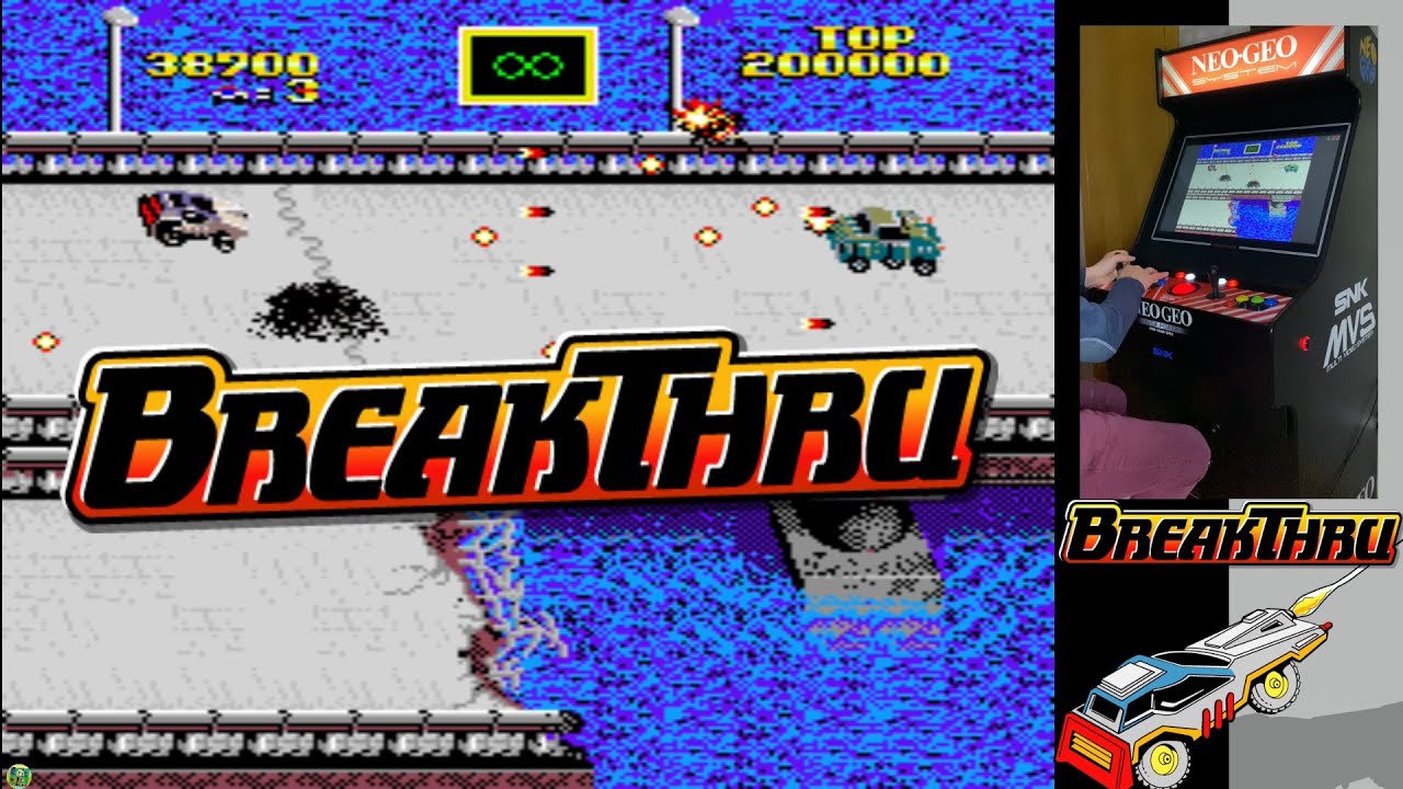 BREAKTHRU [Arcade episodio 114] Data East 1cc No miss All 2 loops - YouTube