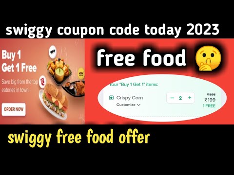 swiggy coupon code today 2023 || swiggy free food offer today 😍 swiggy ...