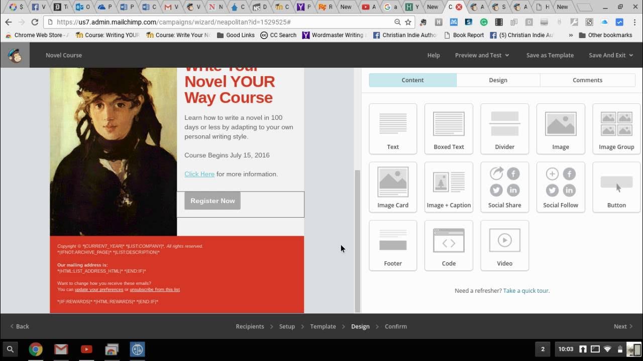 Creating an HTML Email Newsletter Using MailChimp - YouTube