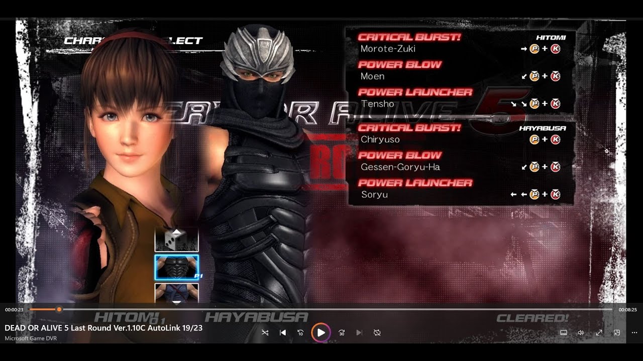 DEAD OR ALIVE 5 Last Round SURVIVAL 30 FIGHTS HITOMI-HAYABUSA - YouTube