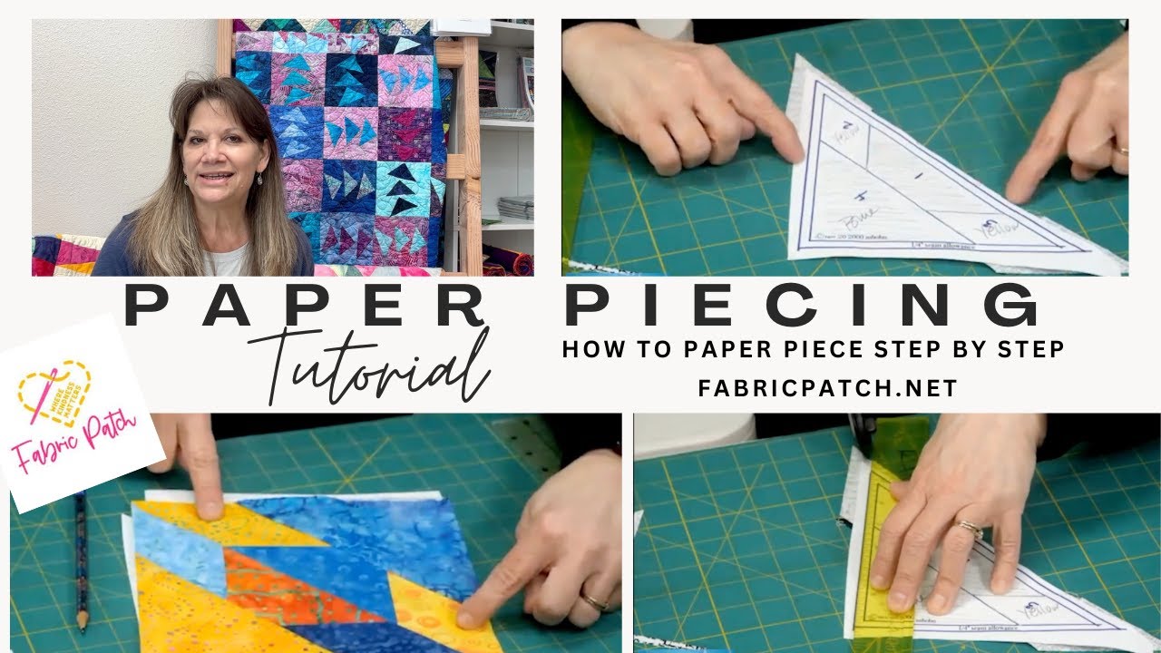 Want to learn to Paper Piece!? FREE patterns and 2 techniques shown ...
