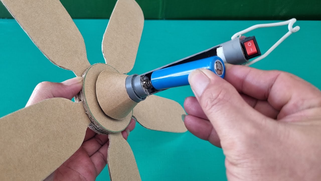 Ceiling fan made from cardboard and a high-speed motor. - YouTube