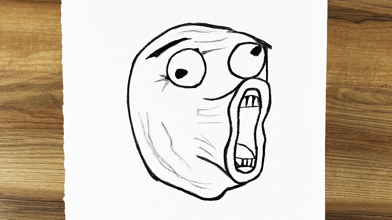 How to draw Troll Face || Trollface step by step || Easy troll face ...