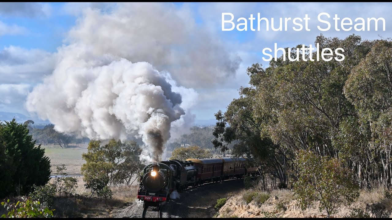 Bathurst Steam Shuttles- Steam Locomotives 3526 and 3642 - YouTube