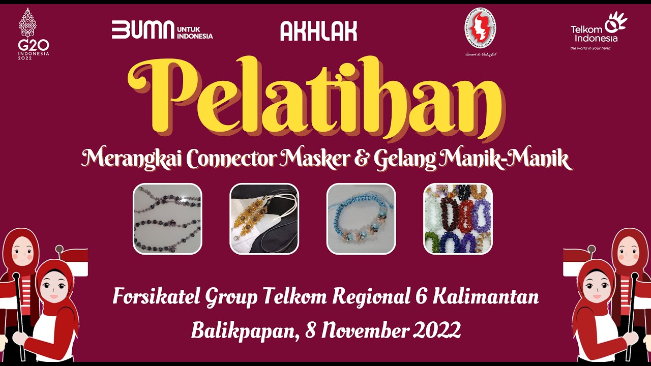 Pelatihan Merangkai Connector Masker & Gelang Manik-Manik - YouTube