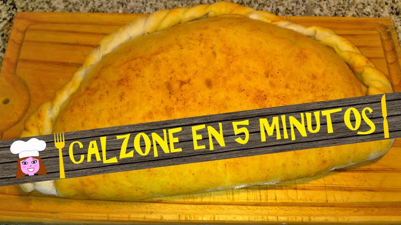CALZONE CASERO DE JAMON Y QUESO EN 5 MINUTOS - (Homemade ham and chesse ...