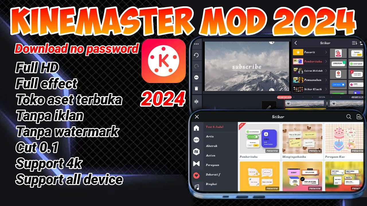 Kinemaster mod terbaru no password | kinemaster mod 2024 - YouTube
