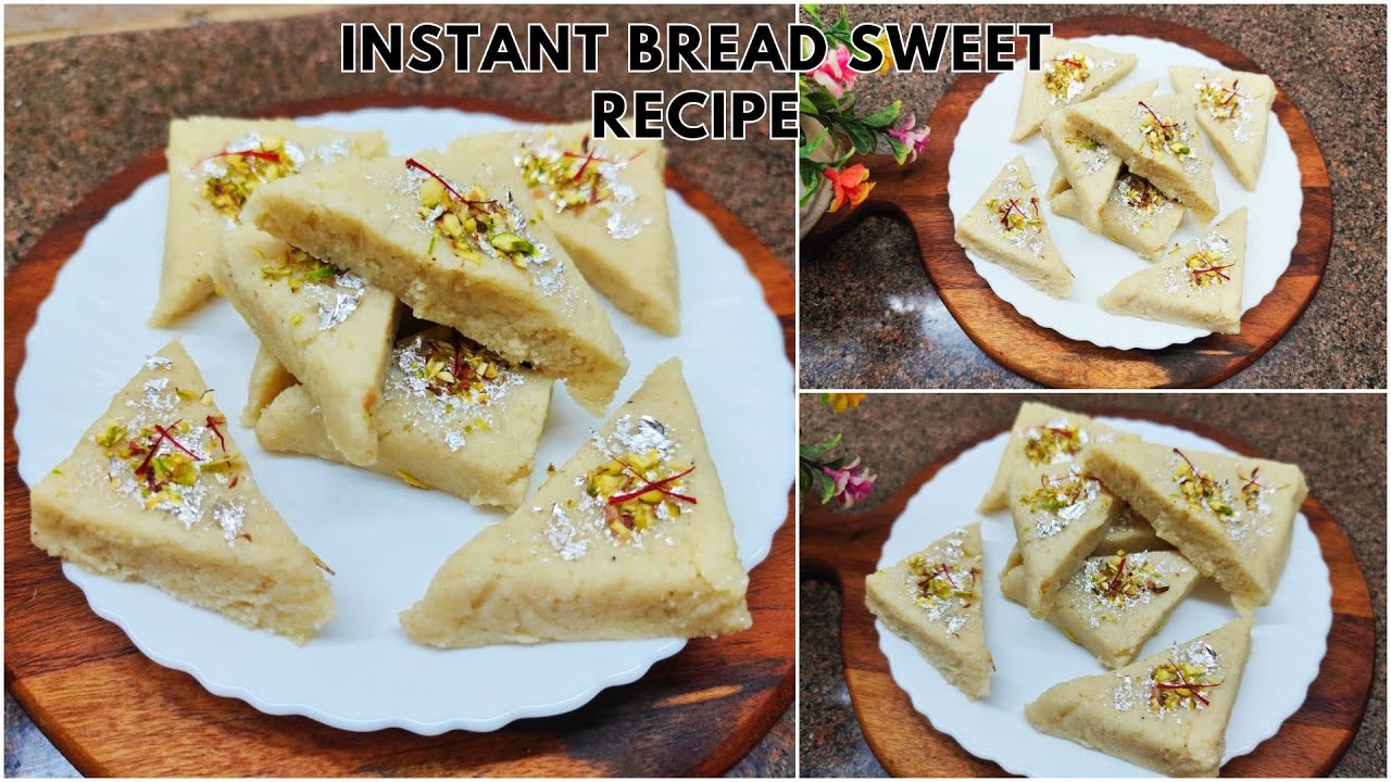 Instant Bread Sweet Recipe without gas | Quick Sweet with bread at home ...