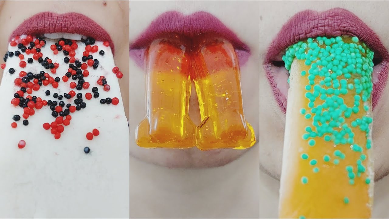 ASMR 2 minutes emoji food eating sounds : ASMR Satisfying emoji food ...