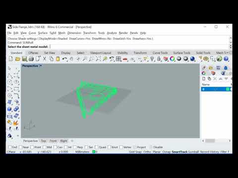 Flatten Sheet Metal Model inside Rhino - YouTube