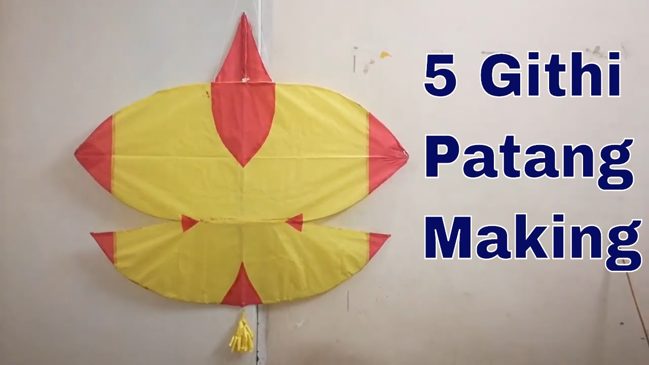 5 Giithi Professional Patang Making | How to Make 5 Githi Patang ...