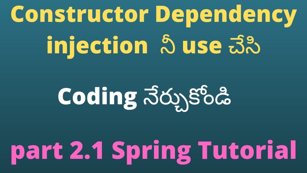 Dependency Injection And Ioc Coding Using Constructor Dependency 3511