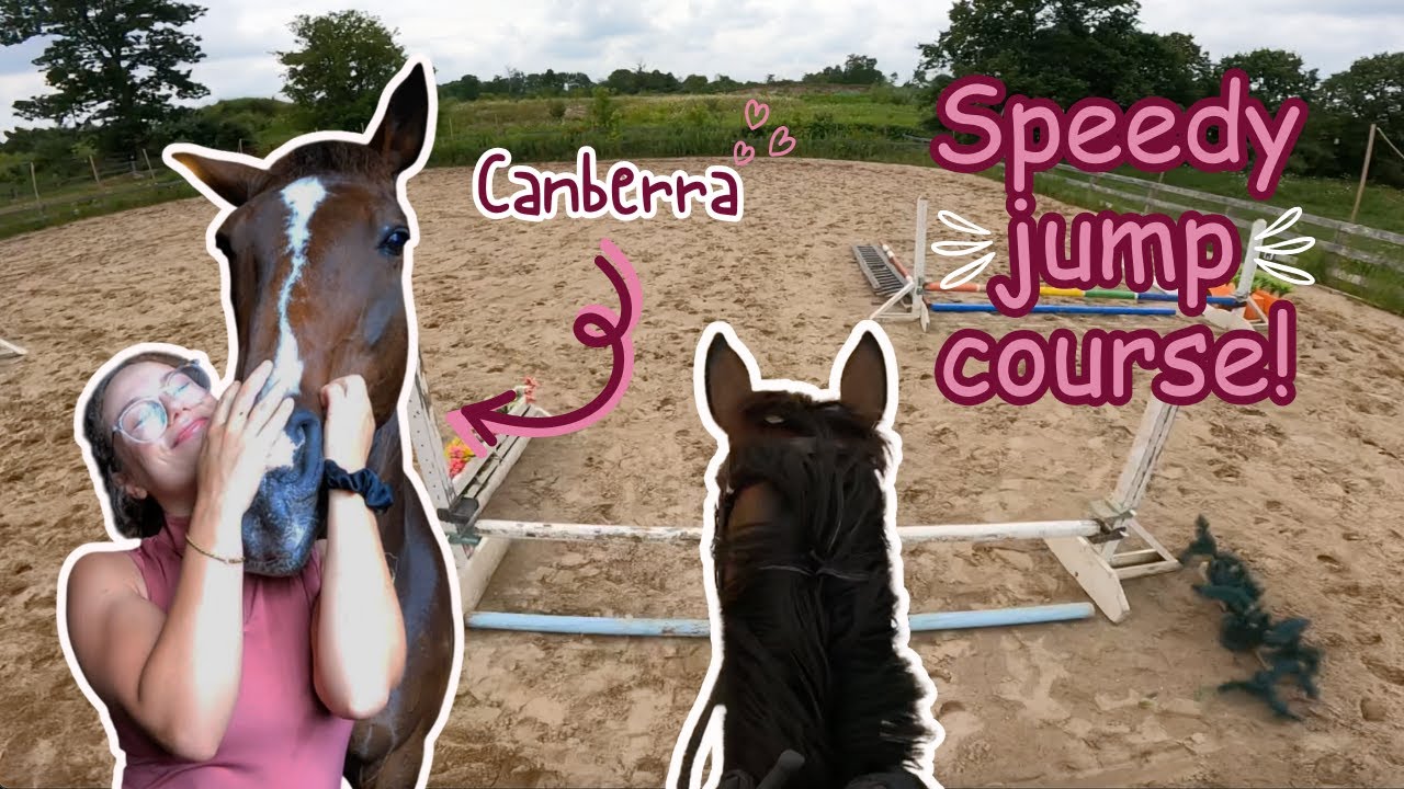 Jump Course with a Rollback! | Working on Straightness with Canberra 🐎 ...