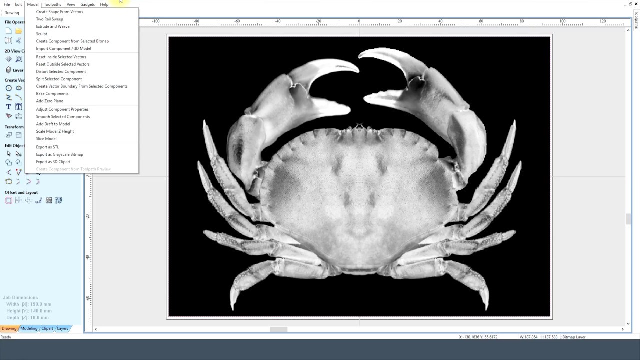 Vectric Aspire Tutorial Crab - YouTube