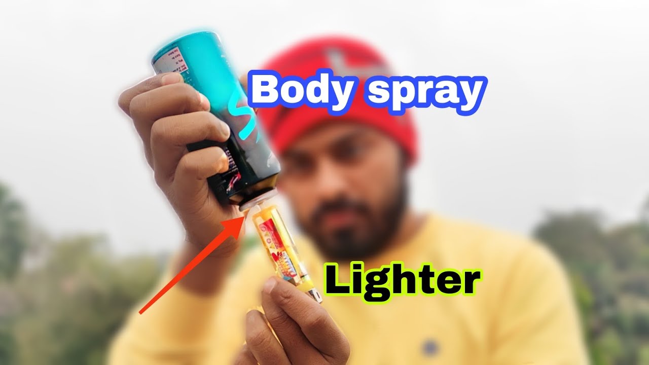 HOW TO REFILL A LIGHTER ON BODY SPRAY/home made gas lighter fuel/danger ...
