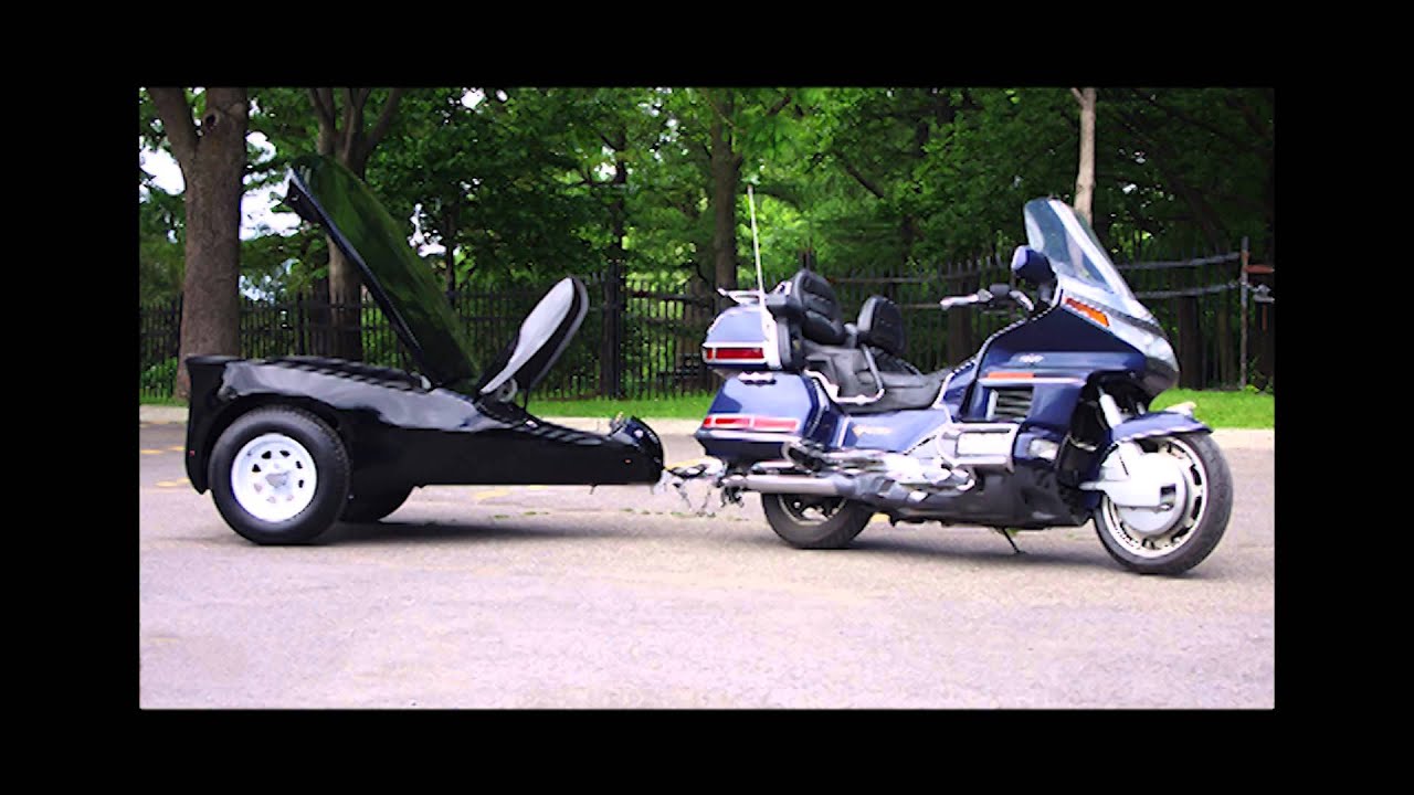 motorcycle trailer pull behind - YouTube