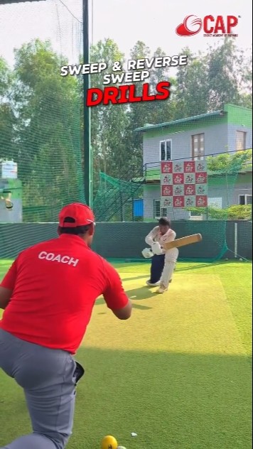 Sweep and reverse sweep drills 🏏 | Best cricket practice | #batting # ...