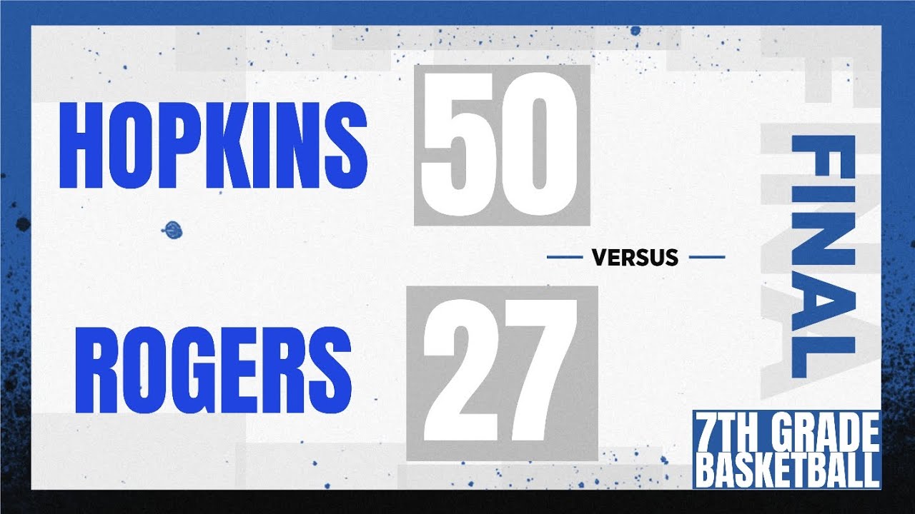 7th Grade Basketball Highlights: Rogers 7Gray vs Hopkins Silver # ...