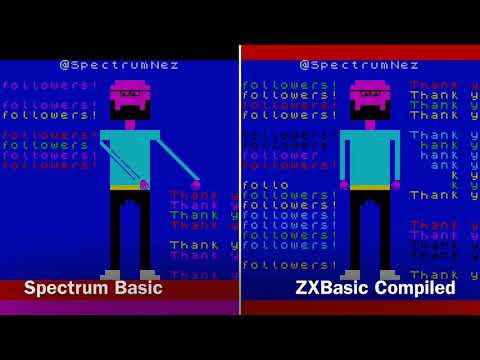 ‘Dancing Idiot’ Sinclair BASIC vs ZXBASIC Compiled