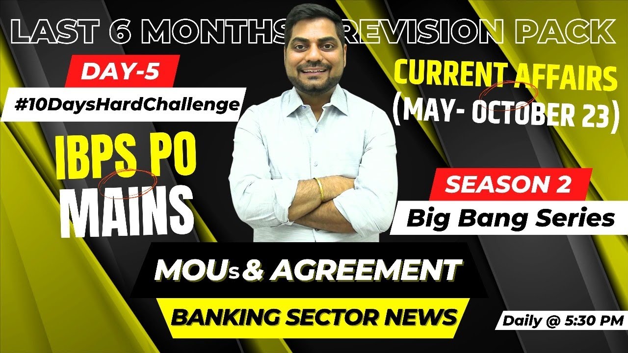 All MOUs & Agreement Revision Package | May to October 2023 | IBPS PO ...