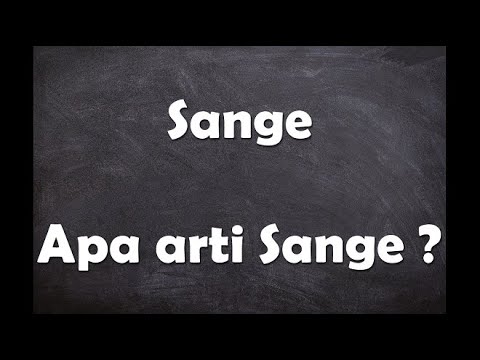 Apa arti kata Sange ?