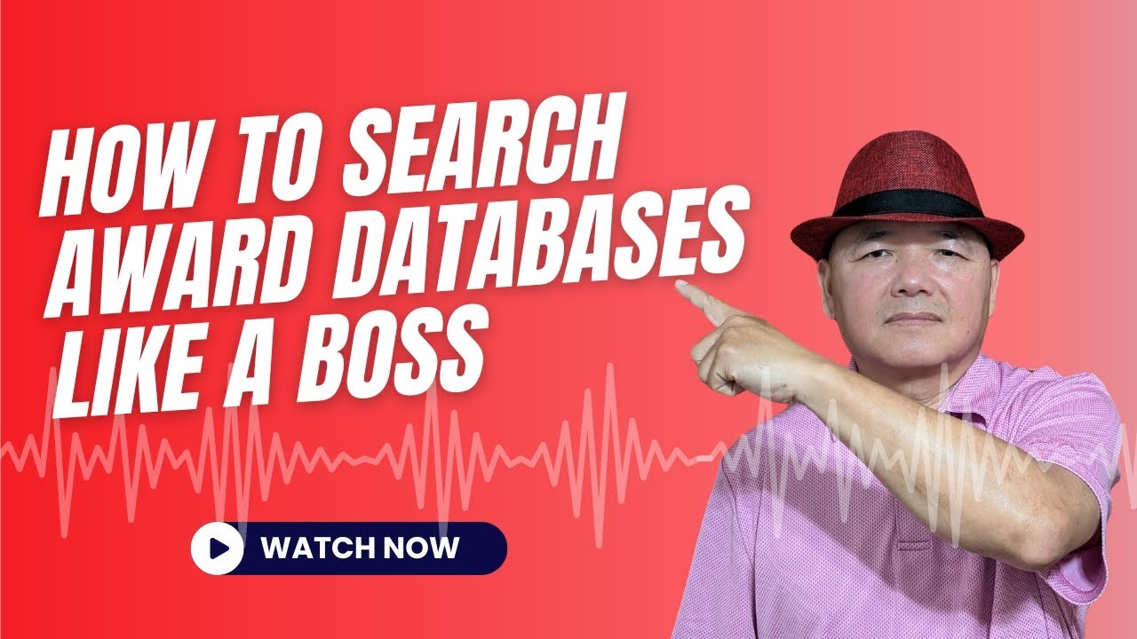 HOW TO SEARCH AWARD DATABASES LIKE A BOSS - YouTube