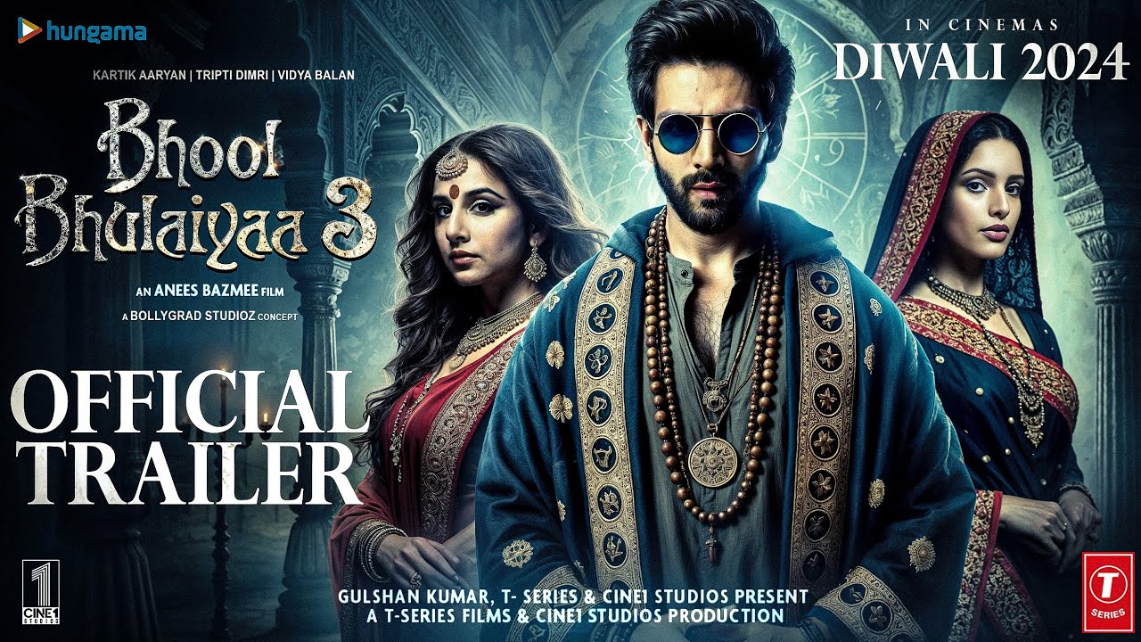 Bhool Bhulaiyaa 3 |Official Trailer |Kartik Aaryan, Vidya Balan, Tripti ...