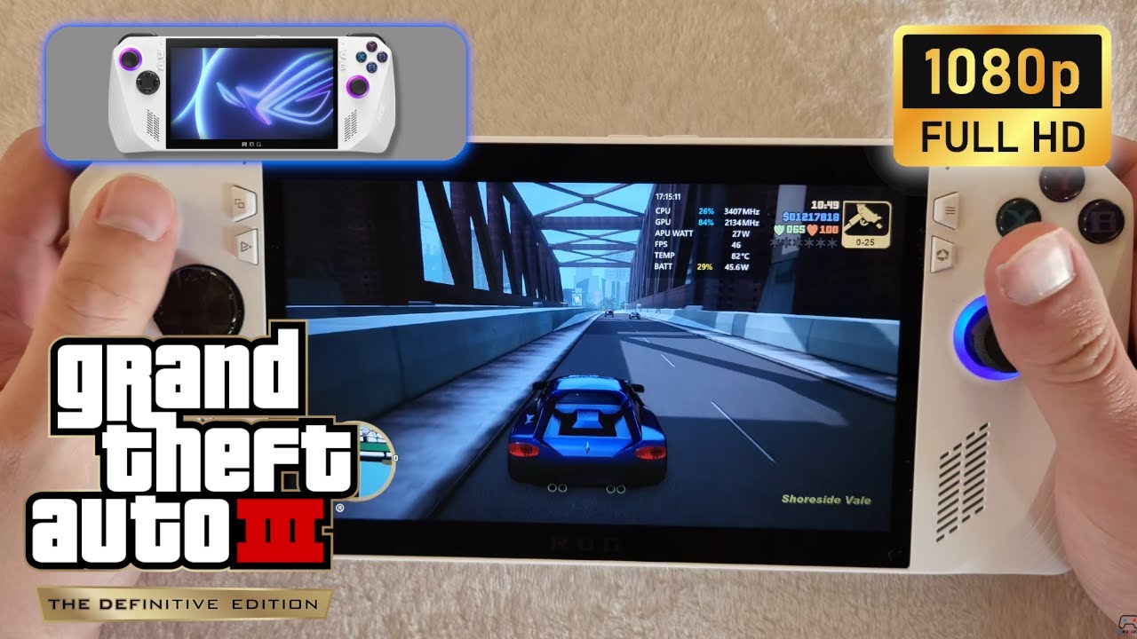 ASUS ROG Ally | GTA 3 - The Definitive Edition | 1080p | Medium preset ...