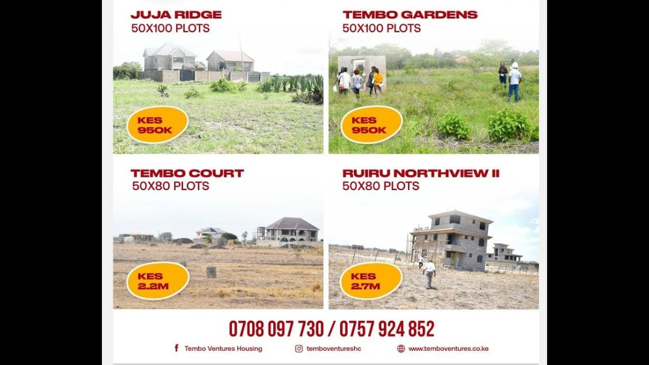 PRIME PLOTS FOR SALE ALONG RUIRU BYPASS AND JUJA FARM - YouTube