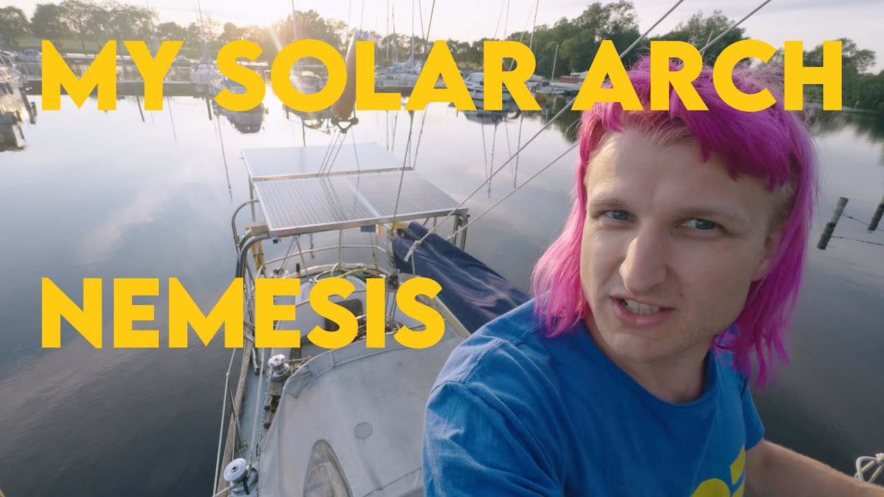 Building a solar arch for my electric sailboat - YouTube