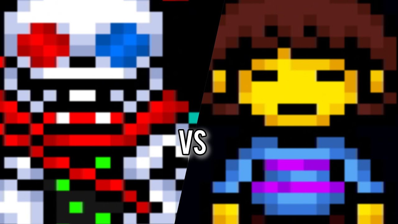 fatal error sans vs Frisk bonetale - YouTube