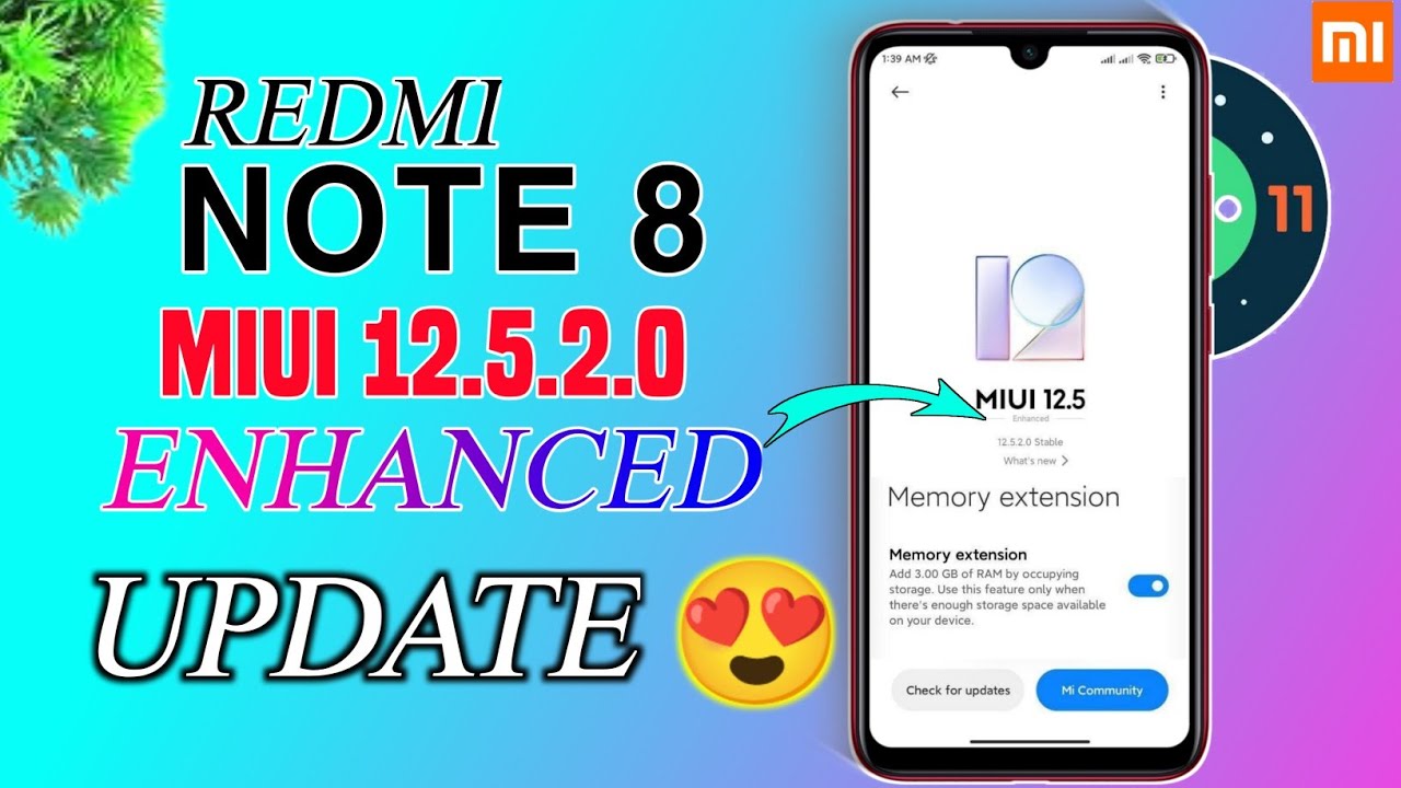 REDMI NOTE 8 MIUI 12.5.2.0 ENHANCED FIRST LOOK REDMI NOTE 8 ANDROID 11 ...