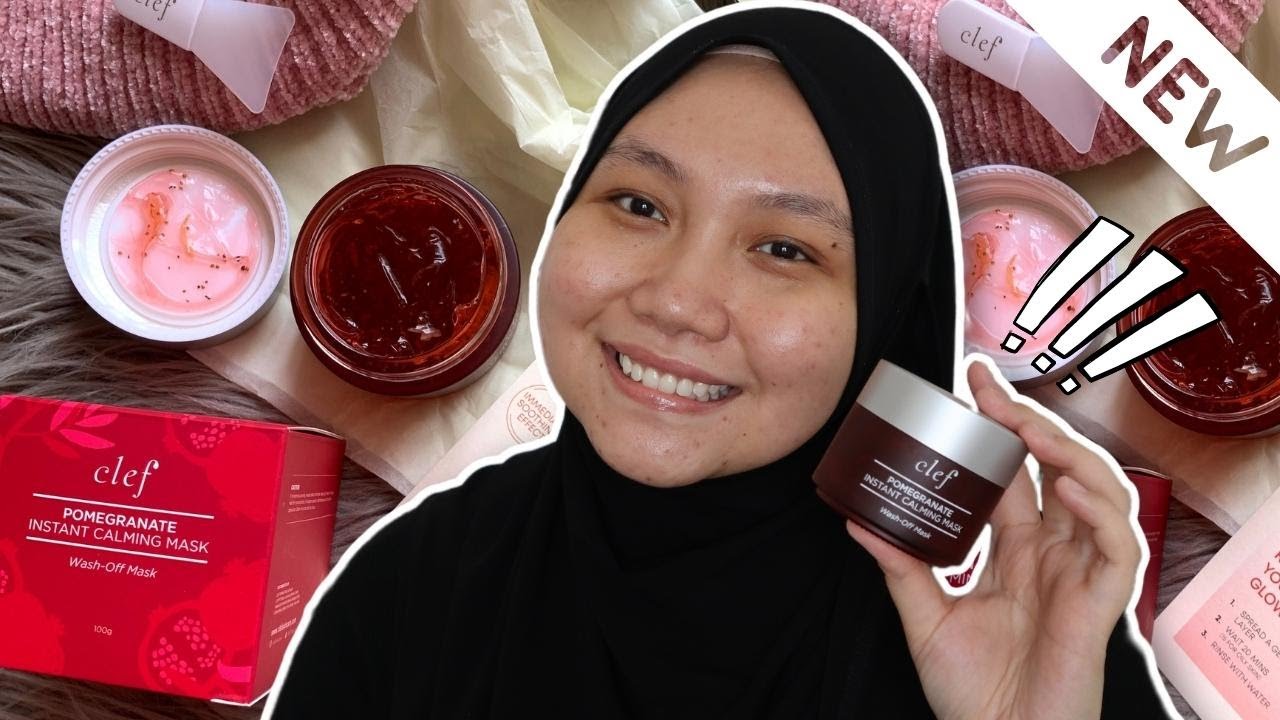 Review: CLEF Pomegranate Instant Calming Mask | A D #clefsquad - YouTube