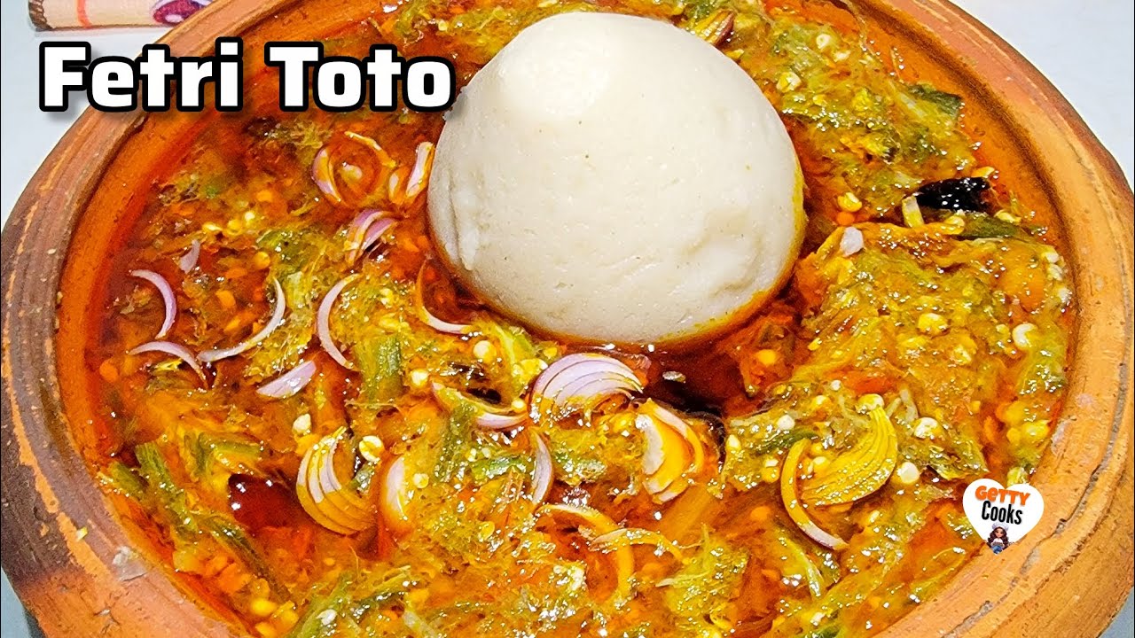 Fetri Toto Recipe/Okra Sauce - How to make Authentic fetri toto - Volta ...