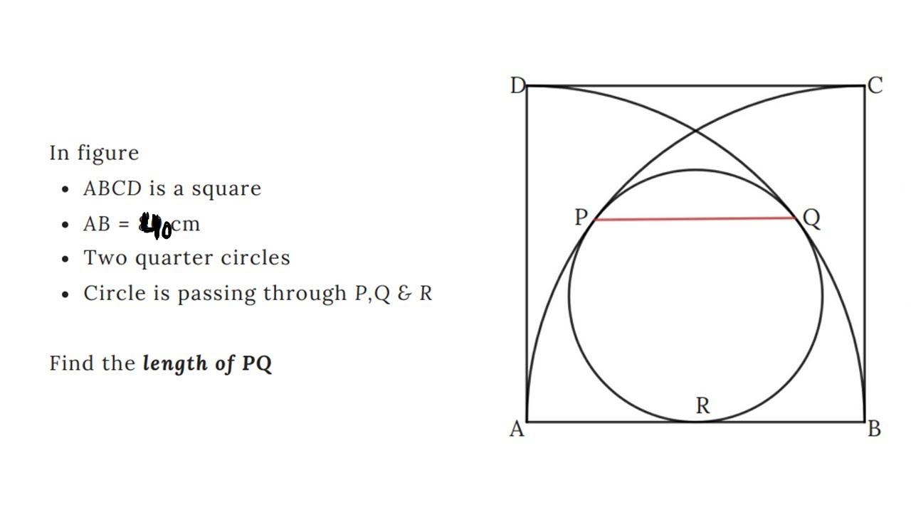 A geometry problem involving circle and sqaure - YouTube