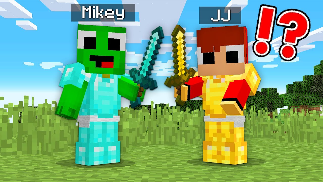 Baby JJ and Mikey Gold vs Diamond! Which is Stronger in Minecraft? in ...