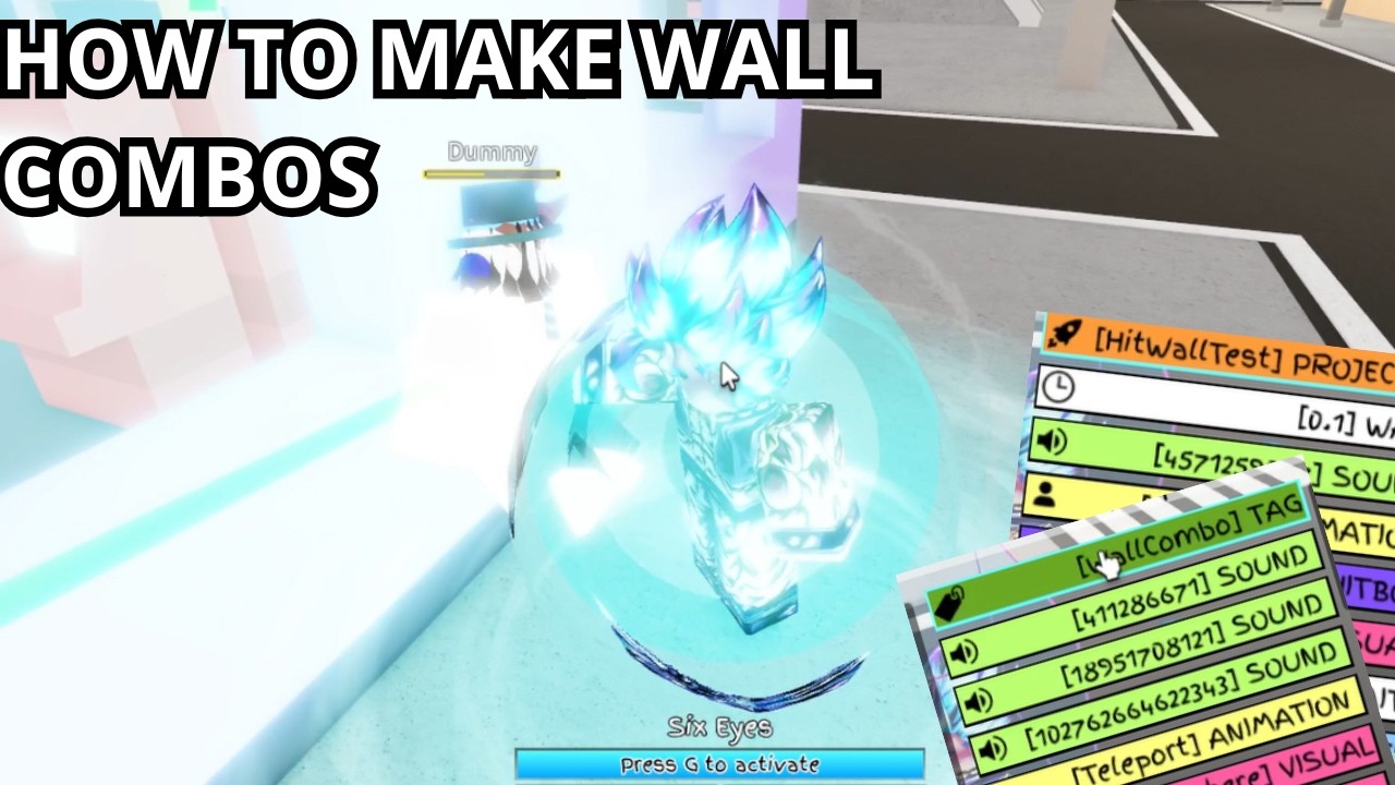 how to make (real) wall combos in the jujutsu shenanigans skill builder ...