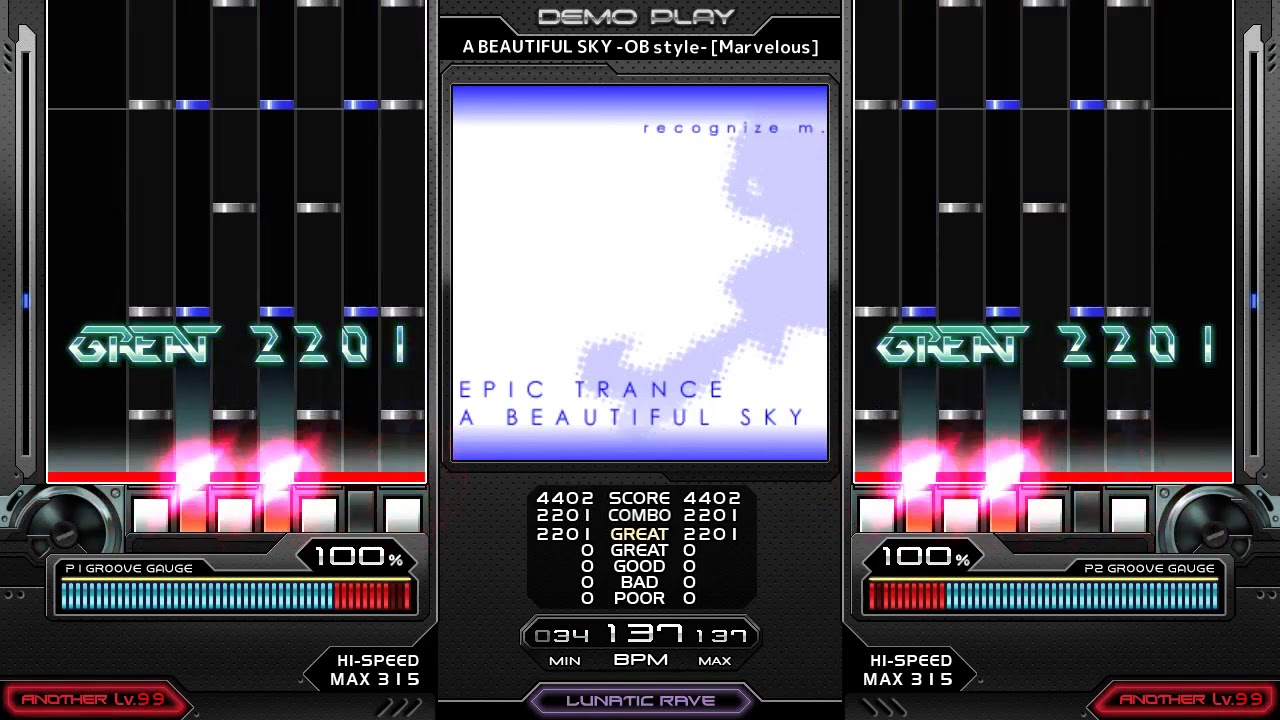 [BMS]A BEAUTIFUL SKY -OB style- [Marvelous] AUTOPLAY - YouTube