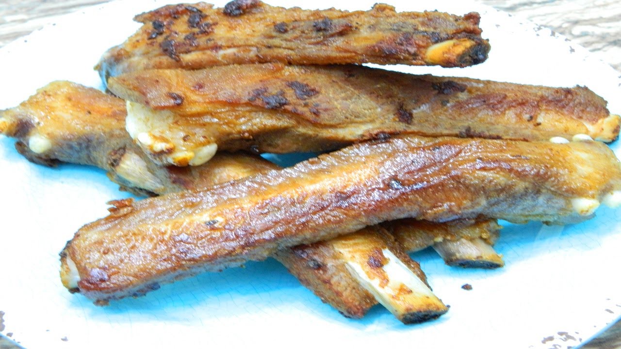 Como hacer Costillas fritas al estilo Boricua! En Español! - YouTube