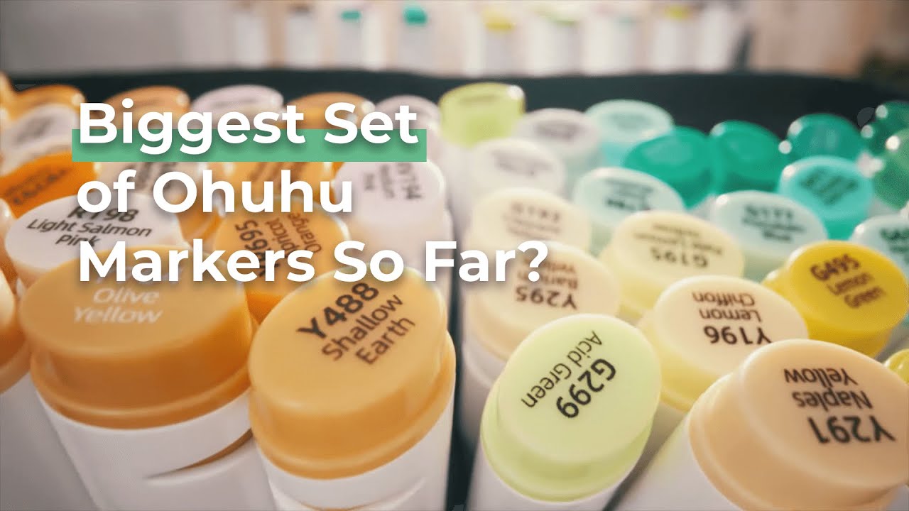 Biggest set of Ohuhu markers! New look new color code labeling - YouTube