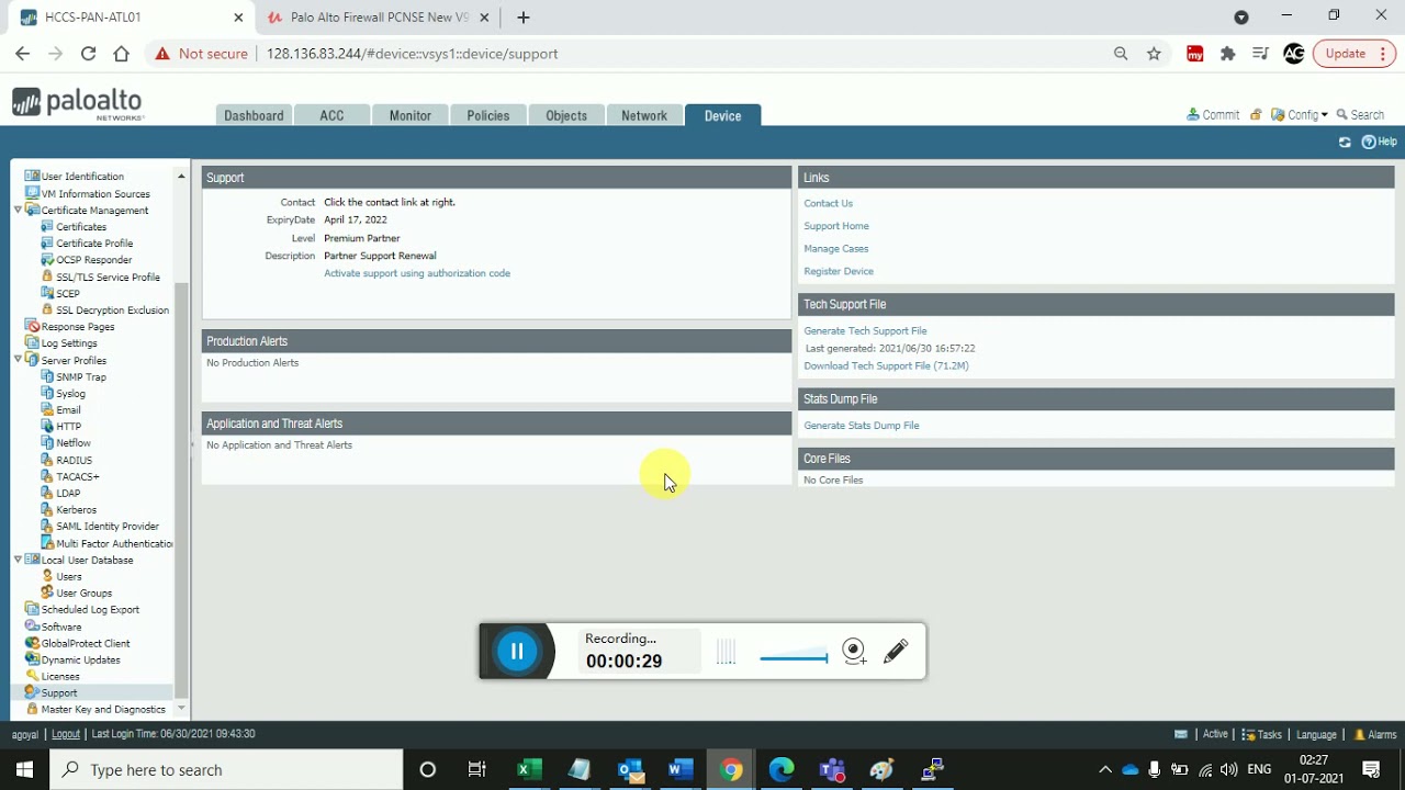 How to Generate a Tech Support File for palolo firewall /GENERATE TECH ...
