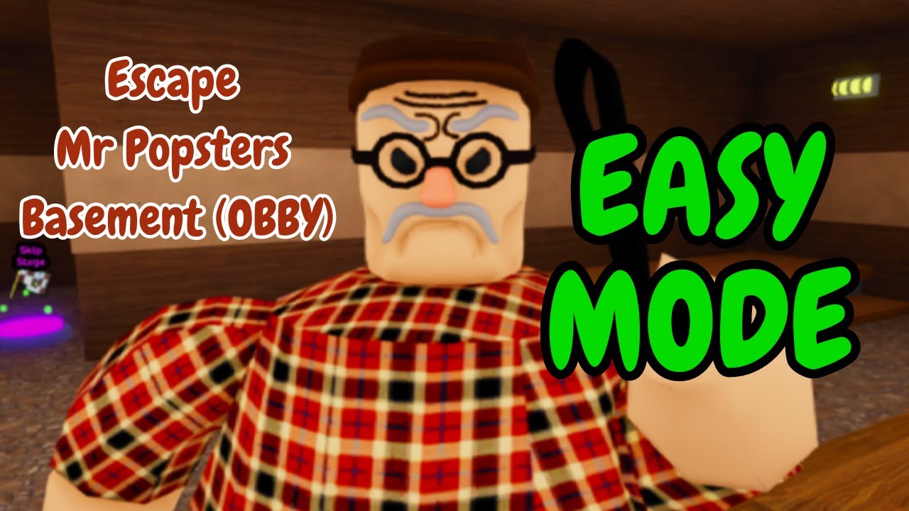 ESCAPE MR POPSTERS BASEMENT OBBY Roblox Gameplay Walkthrough No Death ...
