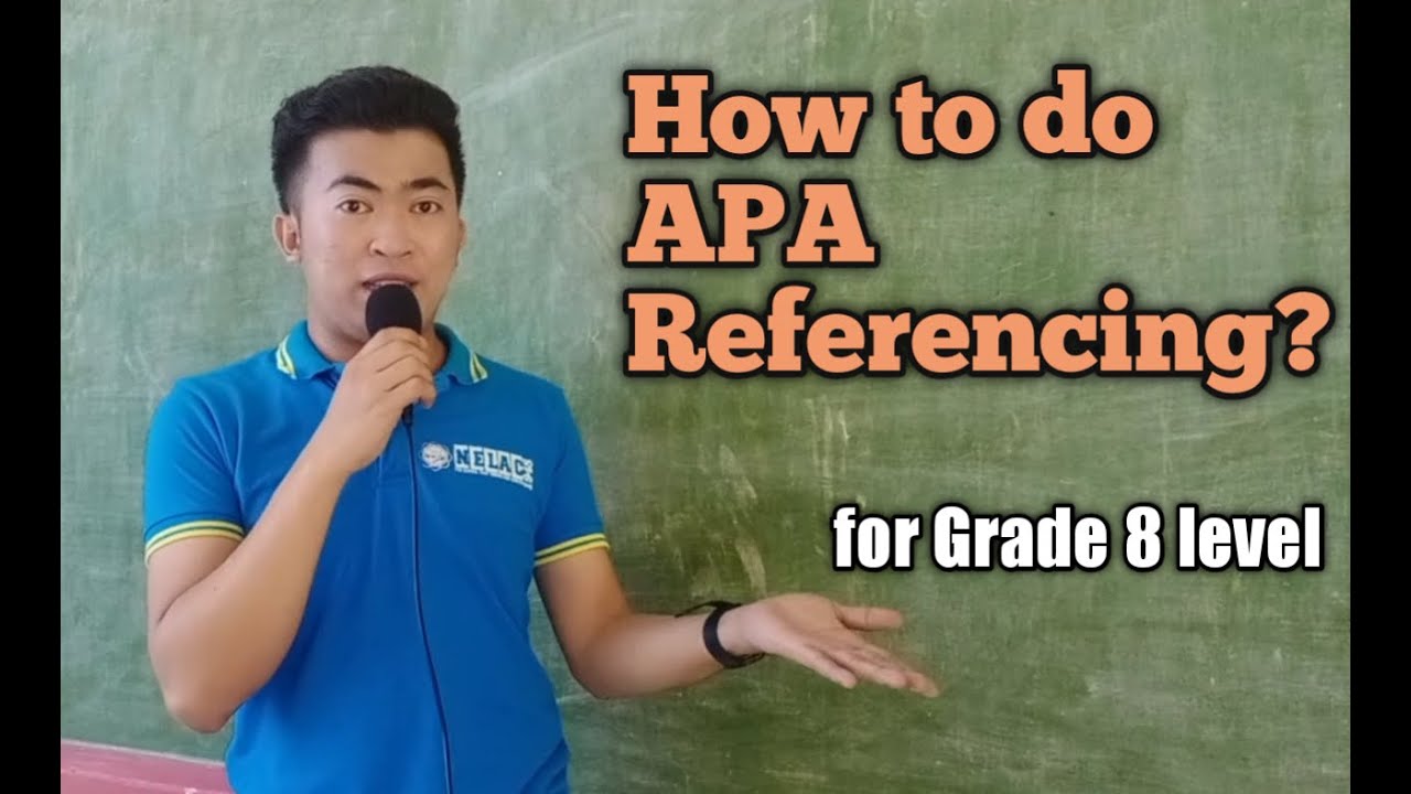 How To Do Referencing In The APA Format For Grade 8 Level Simplified YouTube How To Do Referencing In The APA Format For Grade 8 Level Simplified YouTube