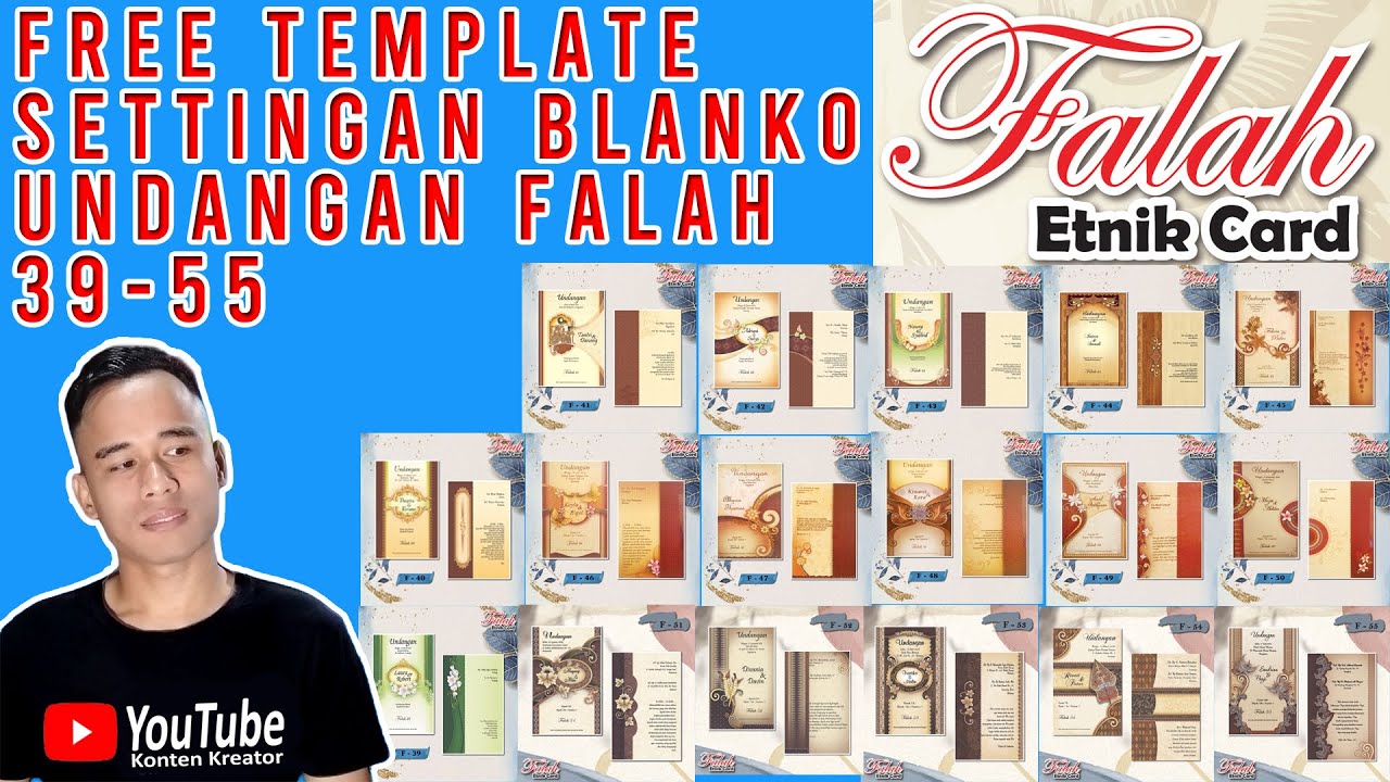 TEMPLATE SETTINGAN BLANKO UNDANGAN FALAH - YouTube