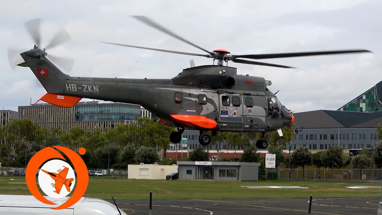 Airbus H215 Super Puma (SAF Hélicoptères) – Epic Takeoff in Paris - YouTube