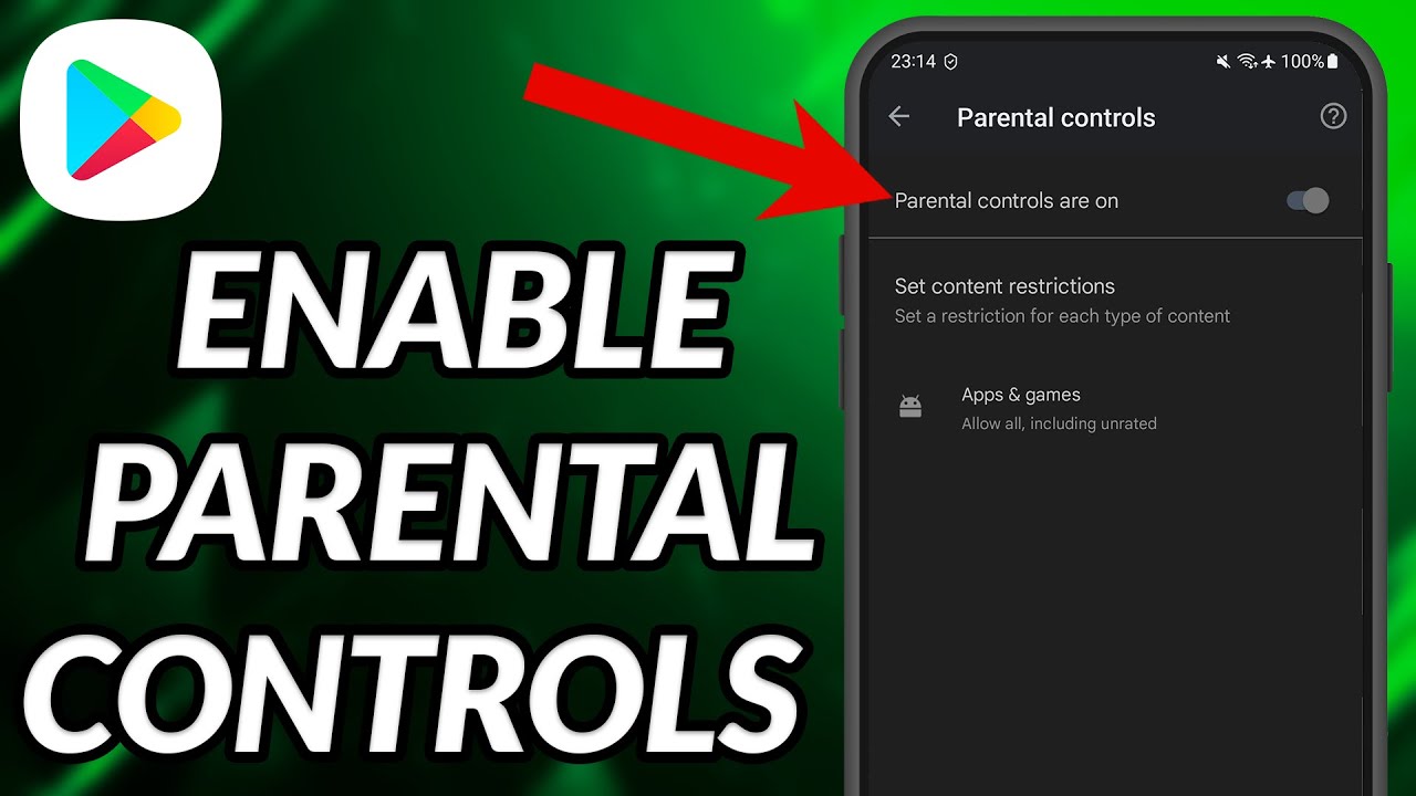How To Enable Parental Control On Play Store - YouTube