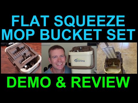 Best Flat Squeeze Mop & Bucket Microfiber by OSHANG Wet or Dry Easy ...