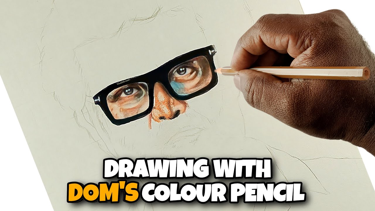 Realistic Nose Shading with DOMS Supersoft color pencils | Color Pencil ...